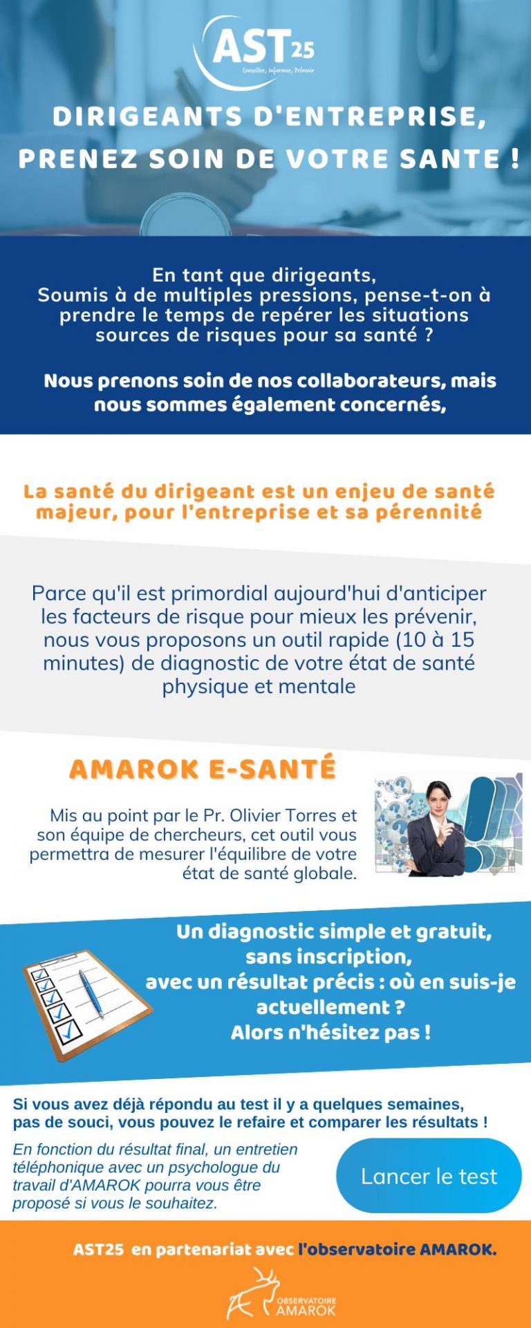 Dirigeants d’entreprise, prenez soin de votre santé ! - AST25 | Action ...